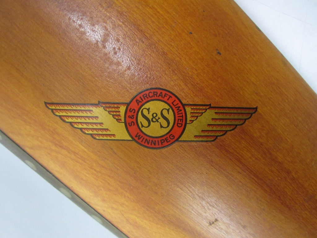 1940s WWII S&S Winnipeg Wooden Airplane Propeller Aircraft 85" Ranger ...
