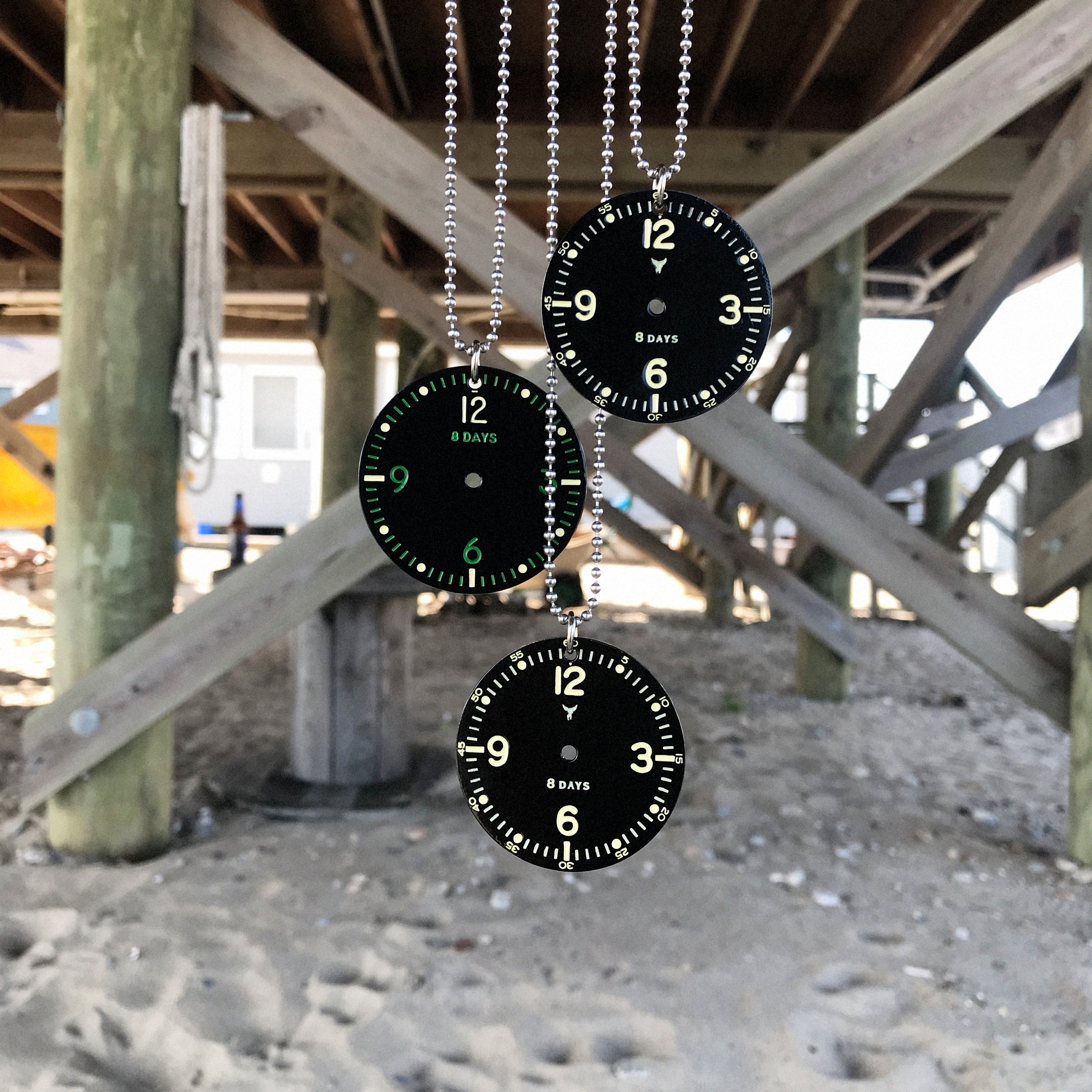 2018 P-51 Mustang WWII Warbird Airplane 8-Day Clock Army Navy Necklace ...