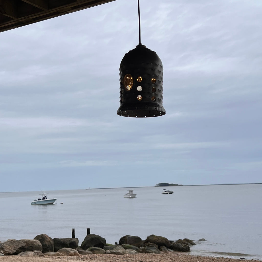 1950's General Electric J79 Jet Engine Burner Can Pendant Lamp Light ...