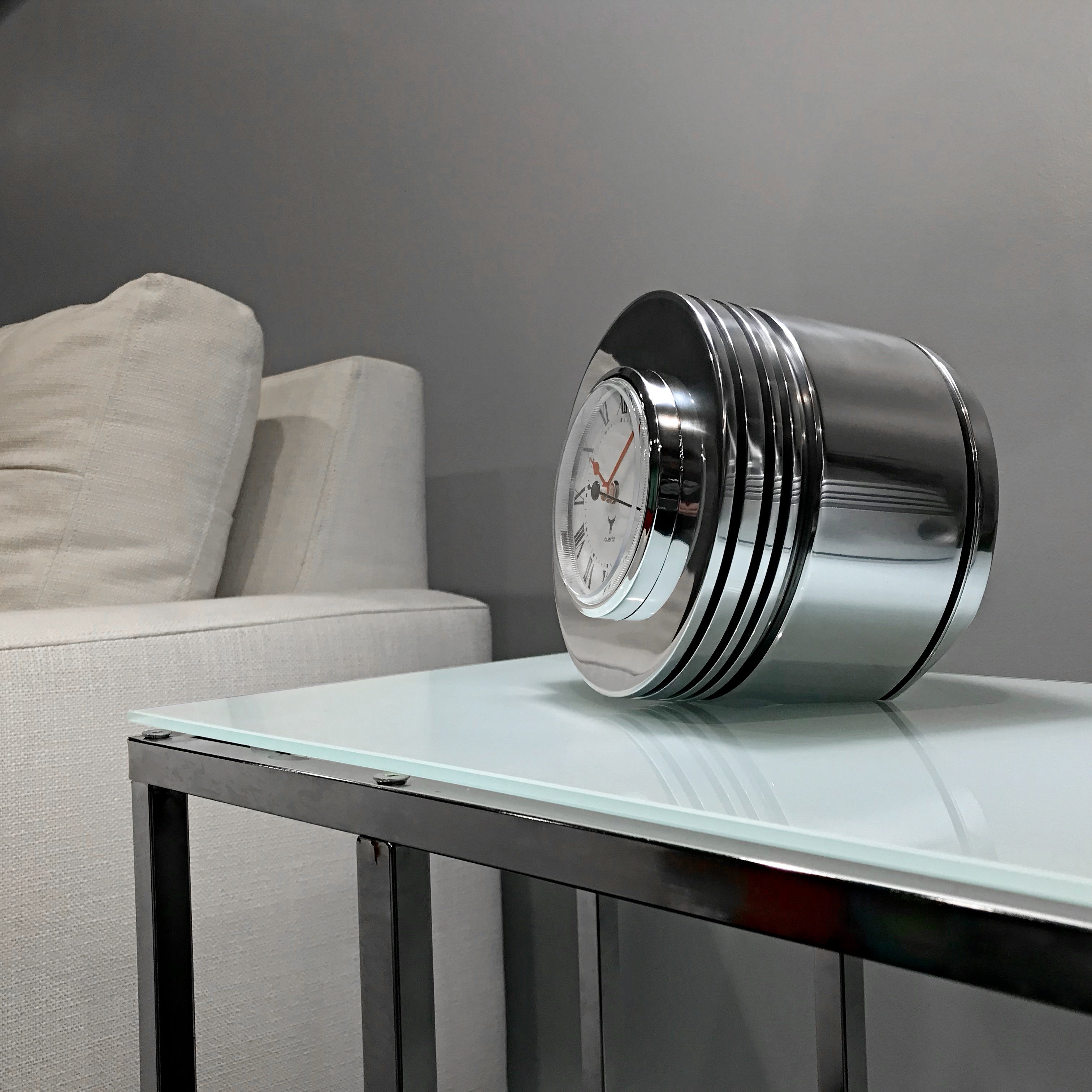 Altitude Altimeter WWII Black Airplane Radial Engine Piston Desk Clock ...