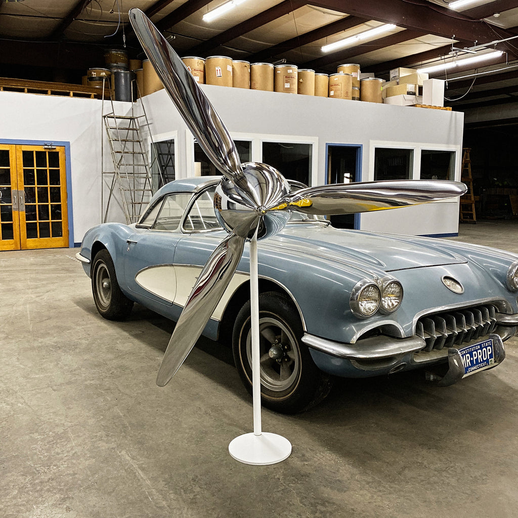 Silver Dragon 3-Blade Mirror Polished Cessna Chrome Airplane Propeller ...