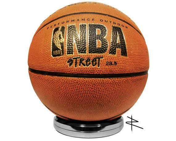 4-5/16" Steel Powdercoated Signed Game Used Soccer Ball Display Stand ...