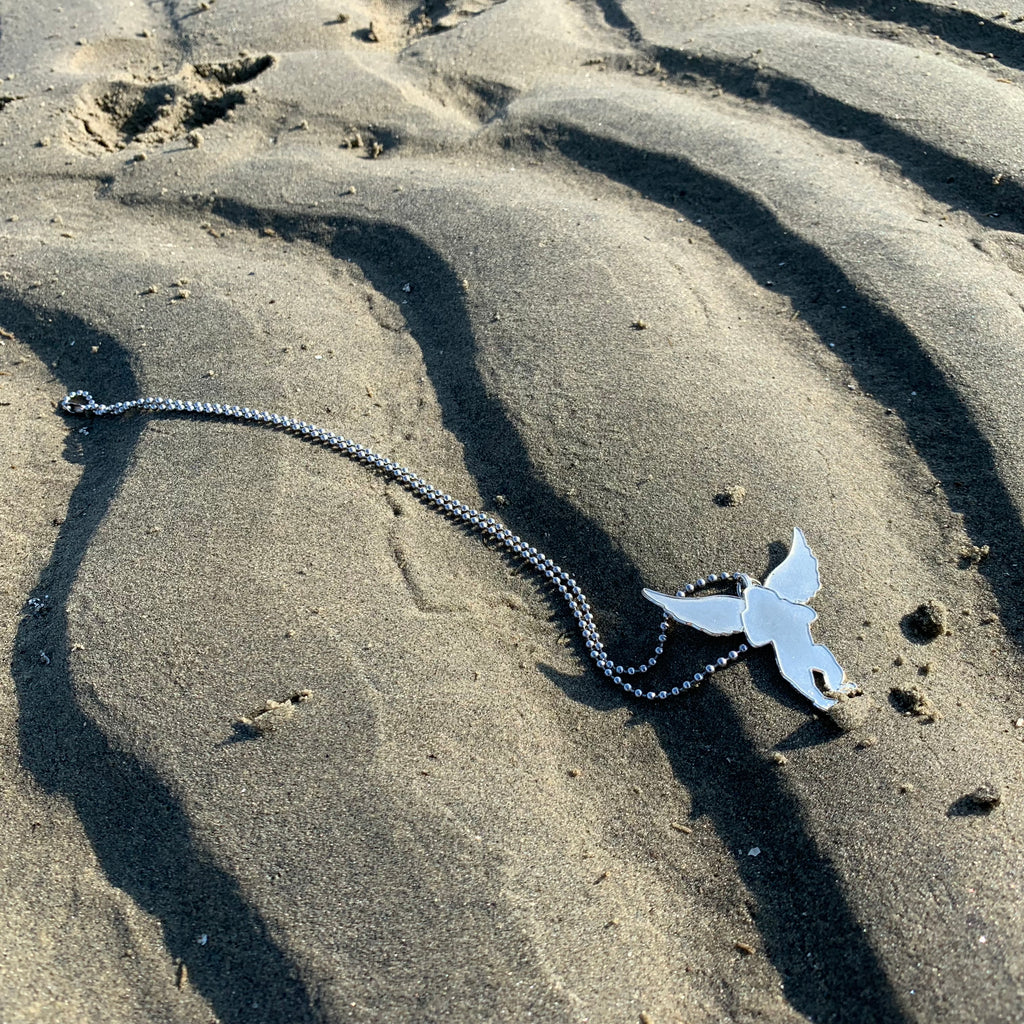 Flying Monkey Chrome Plated Ball Chain Mile High Rockstar Necklace ...