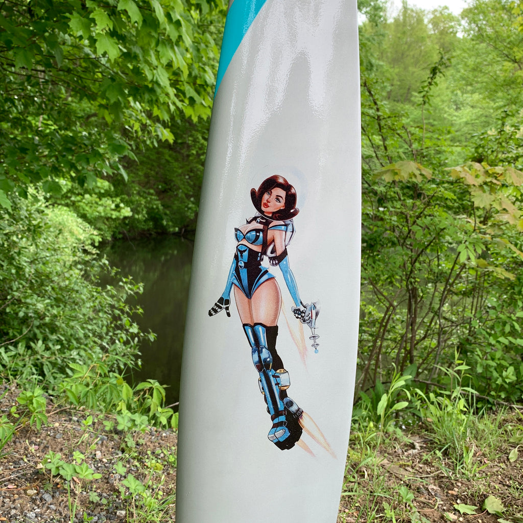 Outer Space Babe Rocket Fueled Pinup Girl Airplane Propeller Blade ...