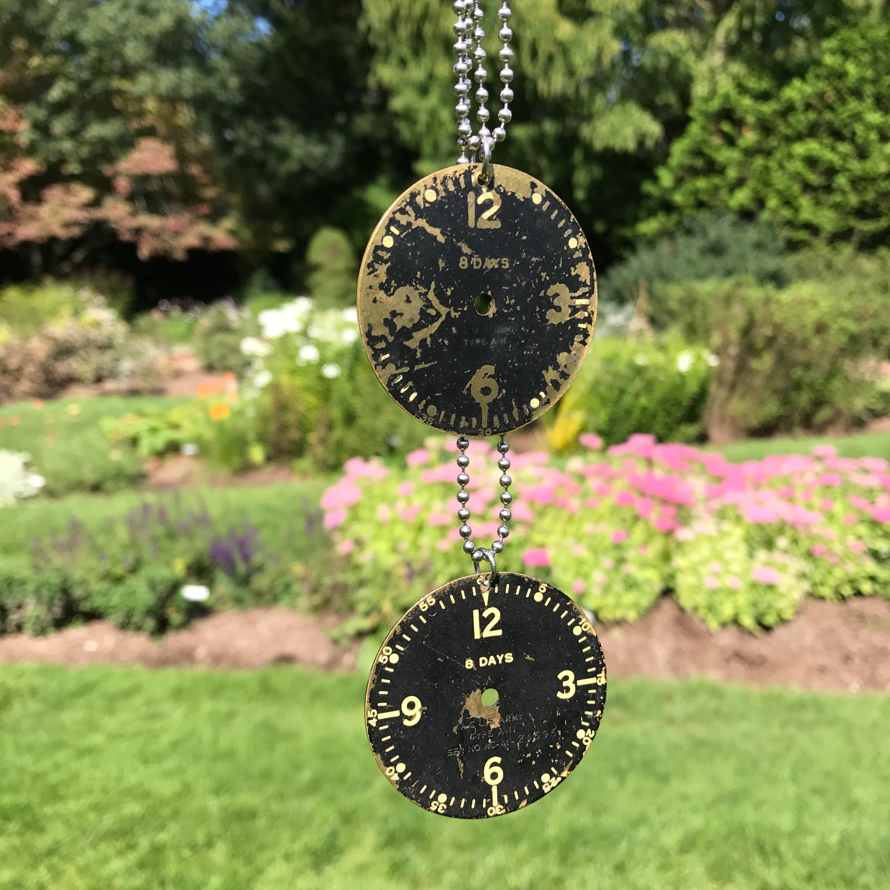 P-51 Mustang WWII Warbird Airplane 8-Day Clock US Army Necklace Chain ...