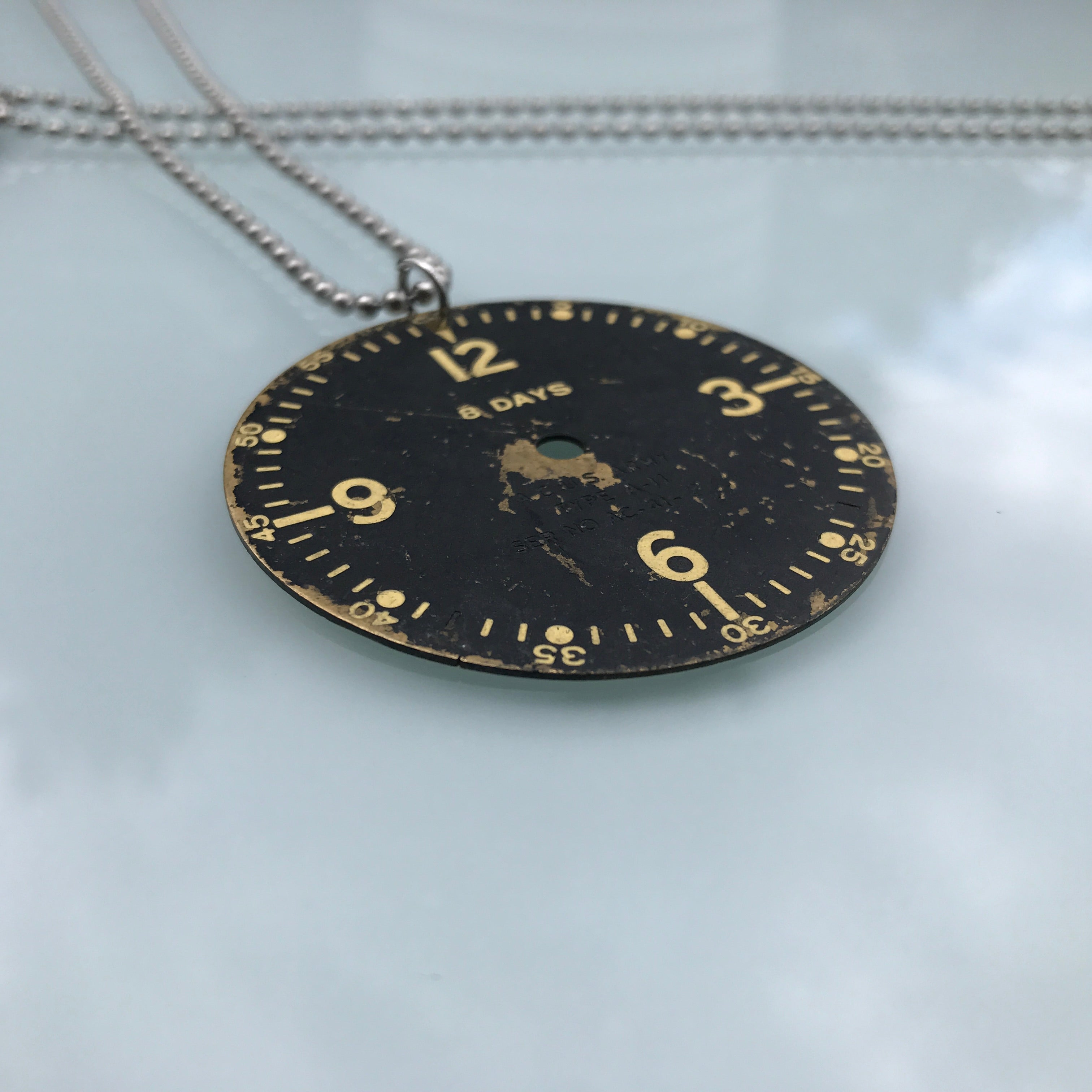 P-51 Mustang WWII Warbird Airplane 8-Day Clock US Army Necklace Chain ...