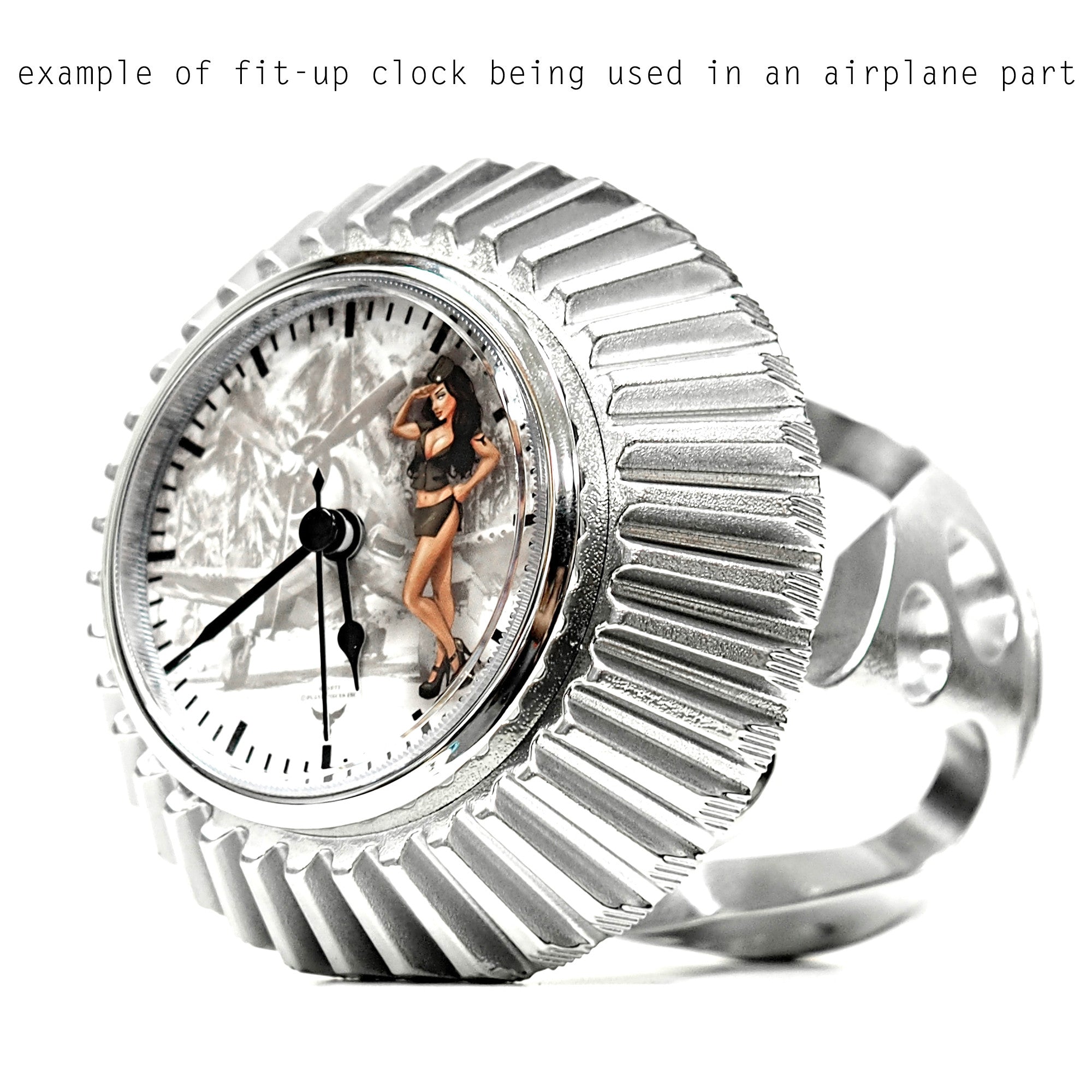 Pinup Nose Art Army Girl Warbird Fit-up Insert Clock | Aviation Art ...