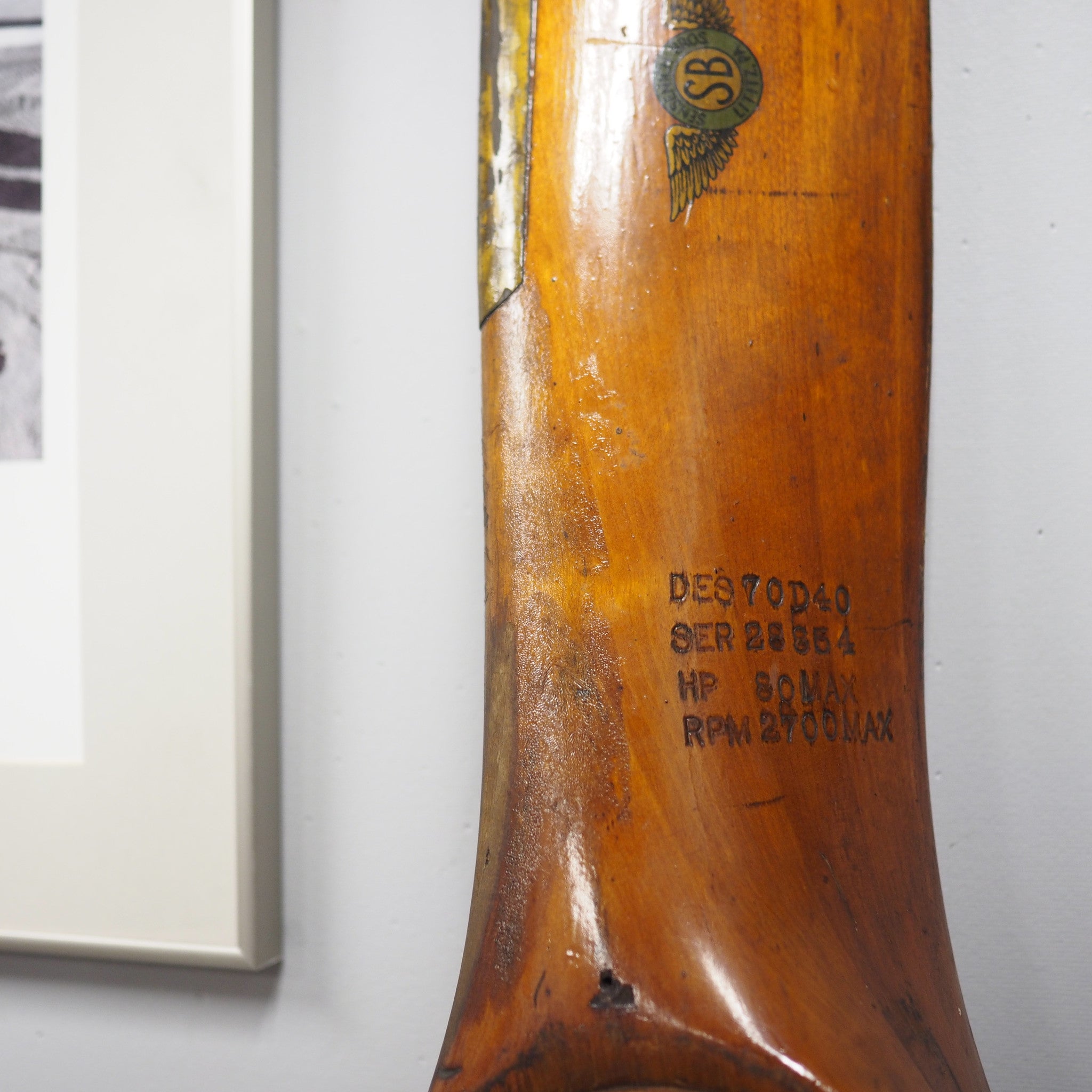 Sensenich 1930's Piper J4 Cub Wooden Airplane Propeller | Aviation Art ...